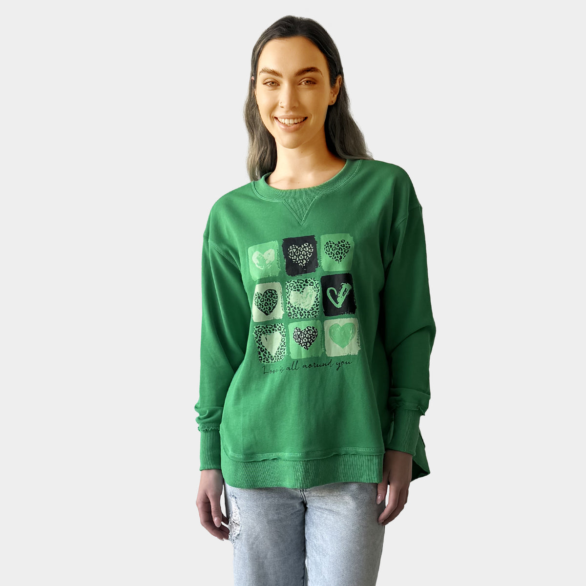 AM24026 MULTY PRINT SIDE POCKET SWEATSHIRT – Amyic