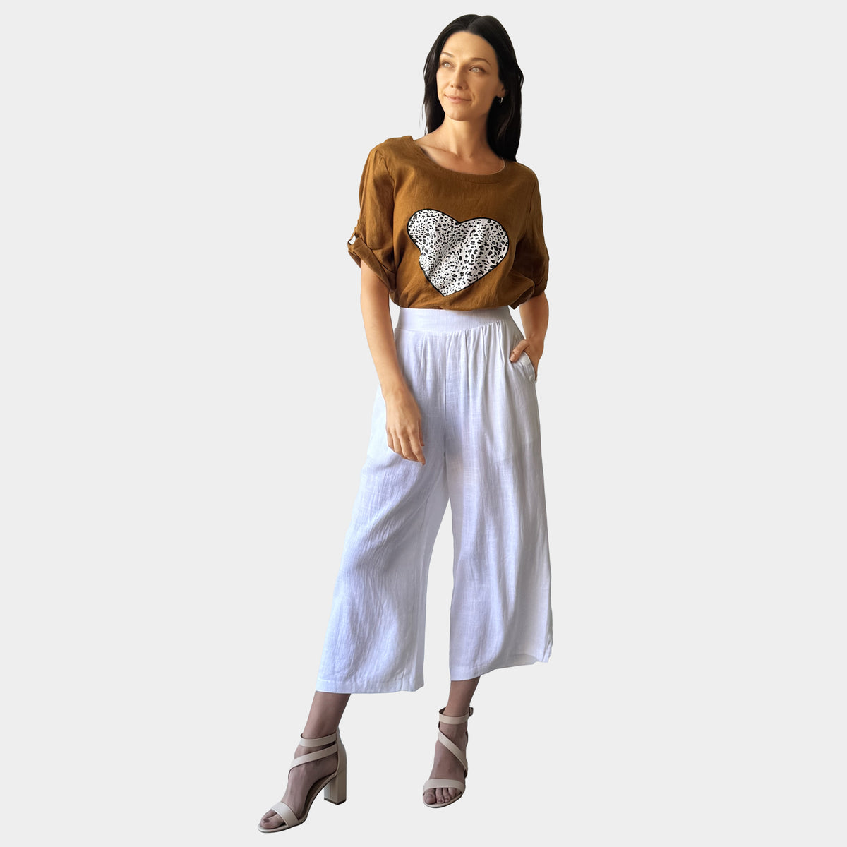 AM02487 POCKET BUTTON TRIM PANT – Amyic