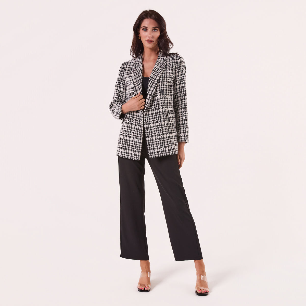 AM023049-9 CHECK BLAZER – Amyic